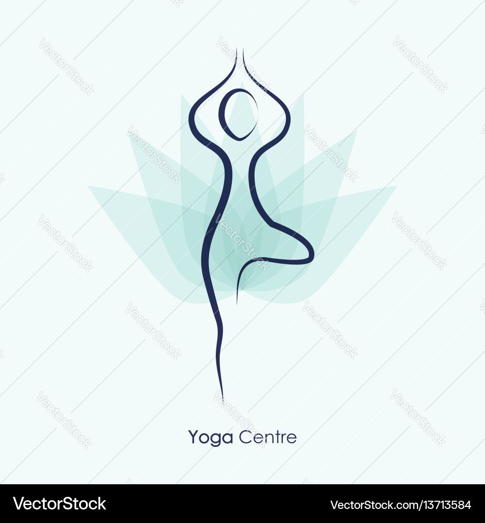 Yoga pose Royalty Free Vector Image - VectorStock