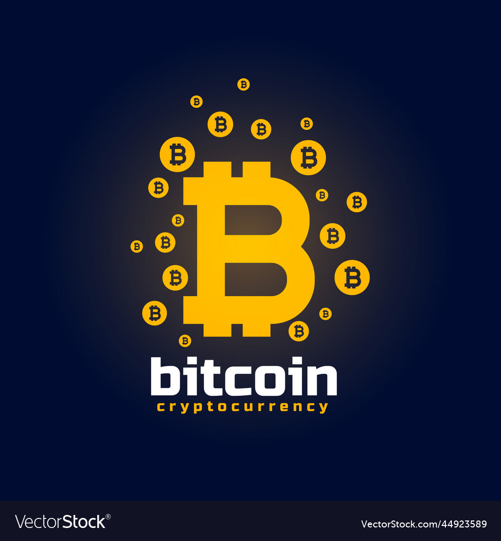 Digital bitcoin crypto currency background Vector Image Digital bitcoin crypto currency background Vector Image