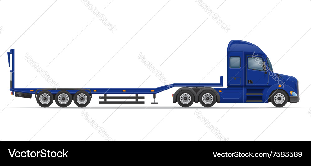Semi truck trailer 15 Royalty Free Vector Image