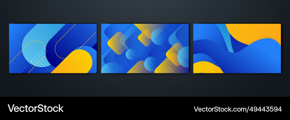 Blue and yellow squares abstract geometric Vector Image