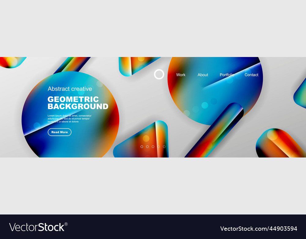 Bright glossy overlapping geometric shapes Vector Image