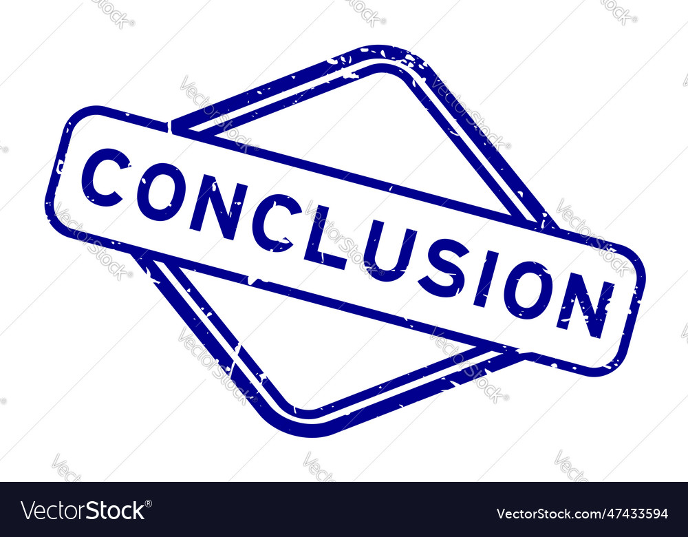 Grunge blue conclusion word rubber seal stamp Vector Image Grunge blue conclusion word rubber seal stamp Vector Image