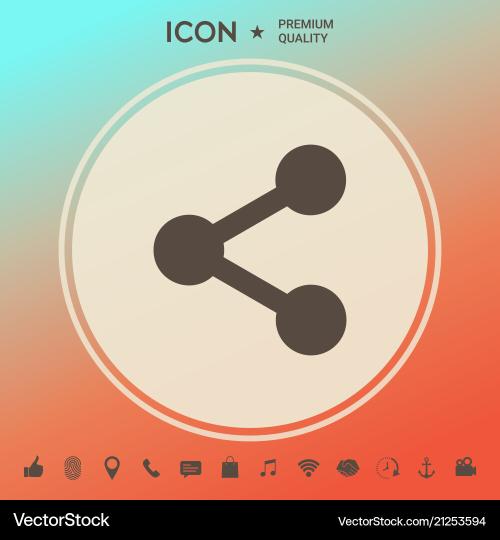 Share icon symbol Royalty Free Vector Image - VectorStock