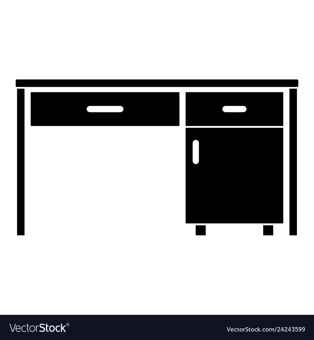 Desk business office written table workplace Vector Image