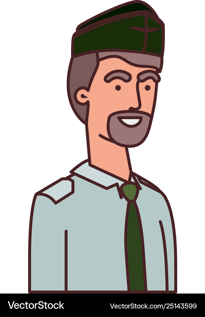 Man soldier war avatar character Royalty Free Vector Image