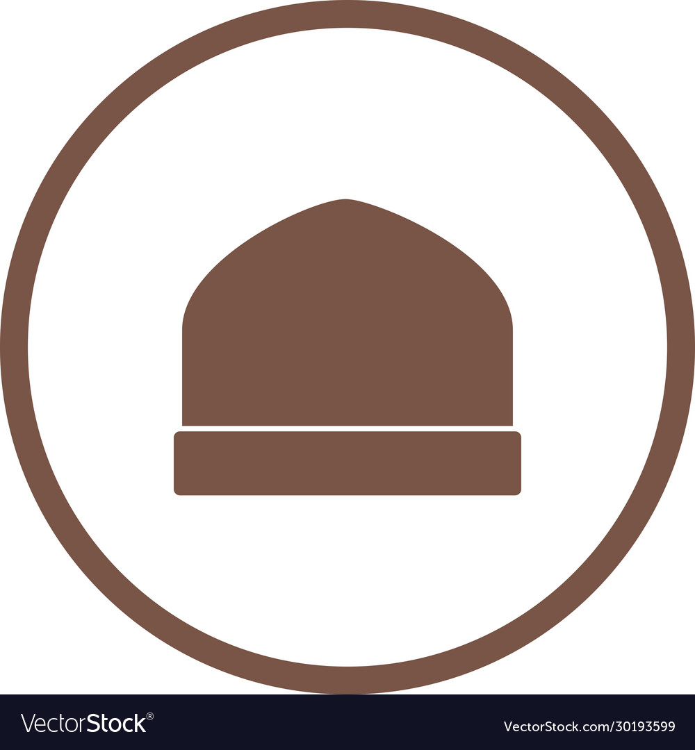Unique knitted cap glyph icon Royalty Free Vector Image