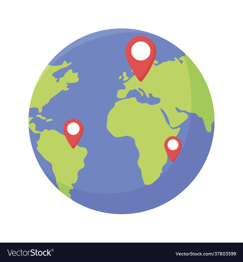 World navigation pointers Royalty Free Vector Image