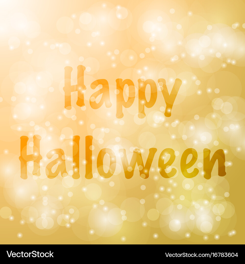 Abstract blur happy halloween gold background Vector Image