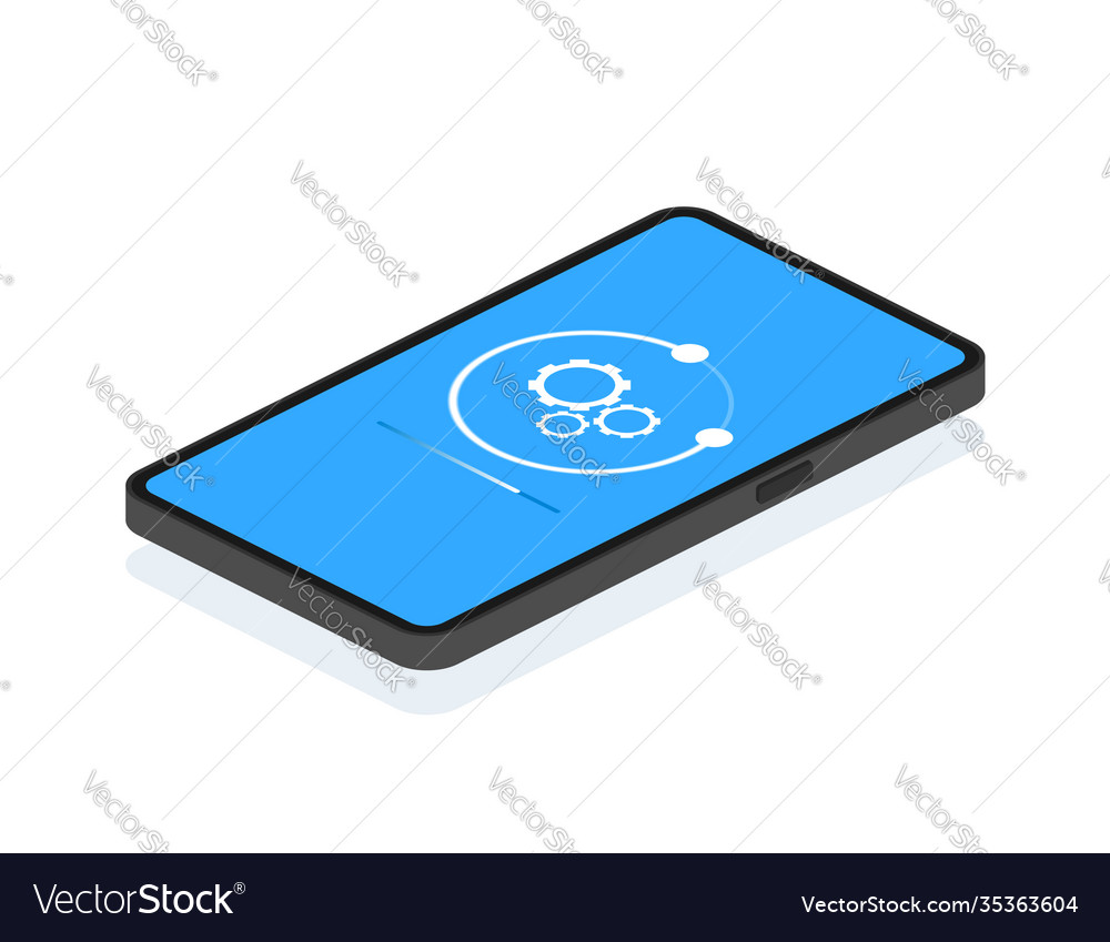 Data update or synchronize with bar process Vector Image