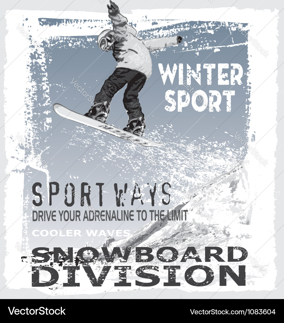 Snowboard jump hill Royalty Free Vector Image - VectorStock