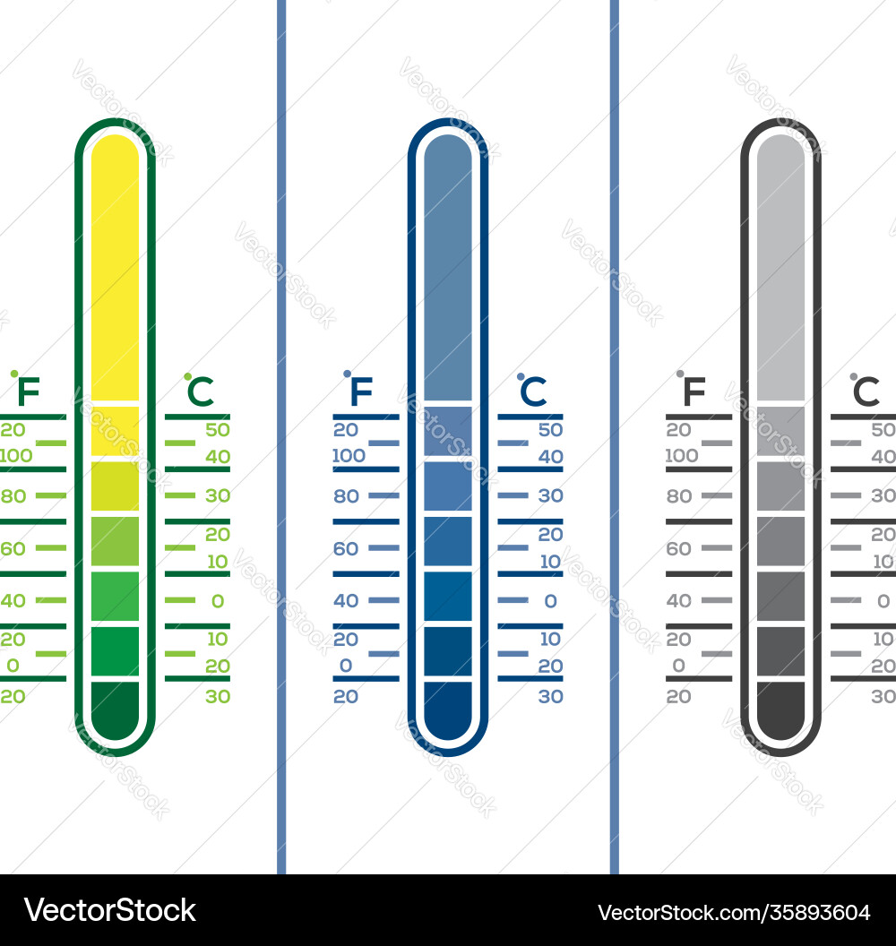 Thermometer science human health test logo design Vector Image