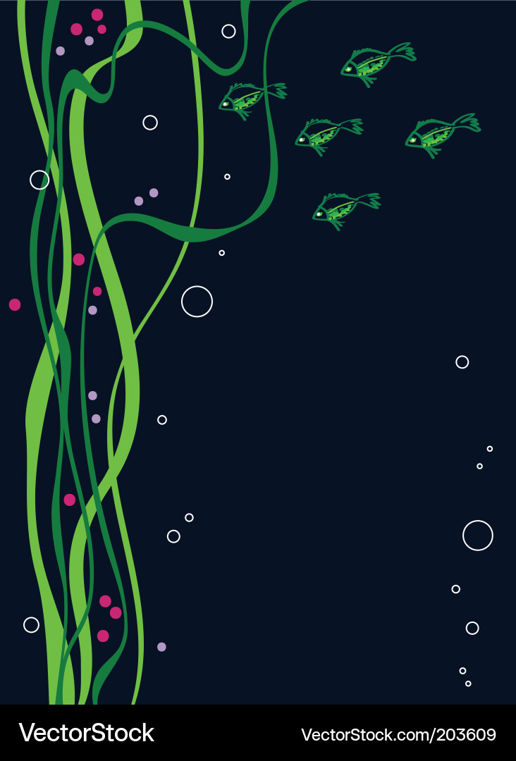 Abstract sea background with fishes Royalty Free Vector