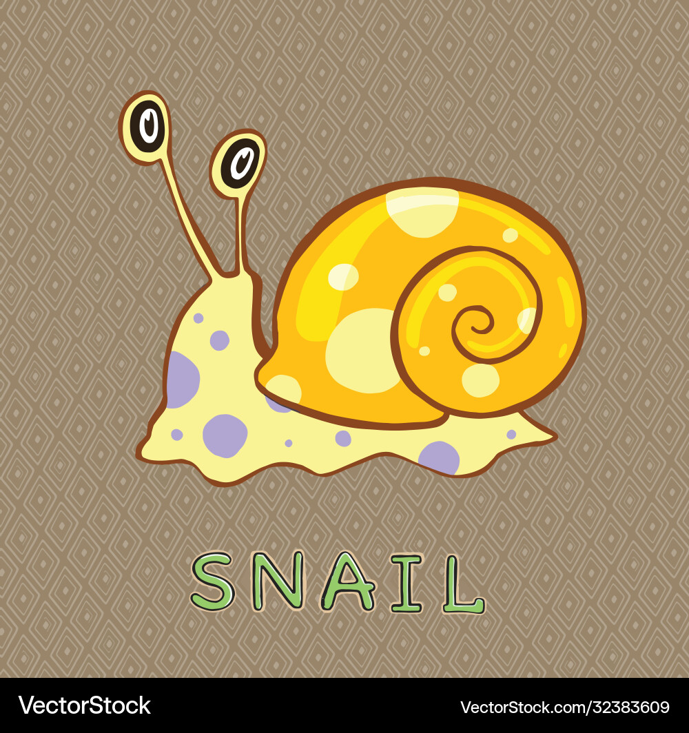 Design cute snail small icon for stock Royalty Free Vector