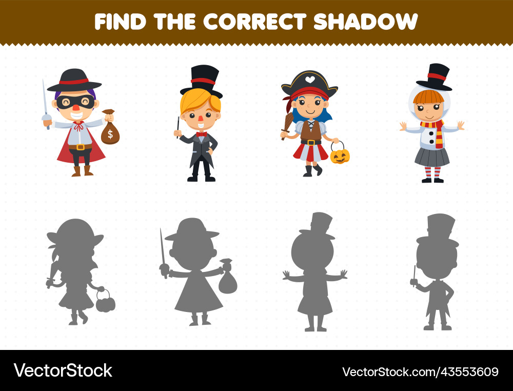 Education game for children find the correct Vector Image