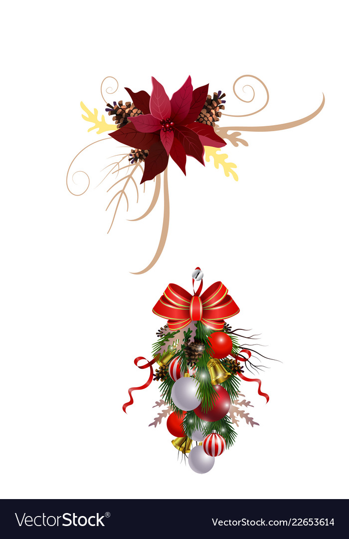 Christmas decoration set Royalty Free Vector Image