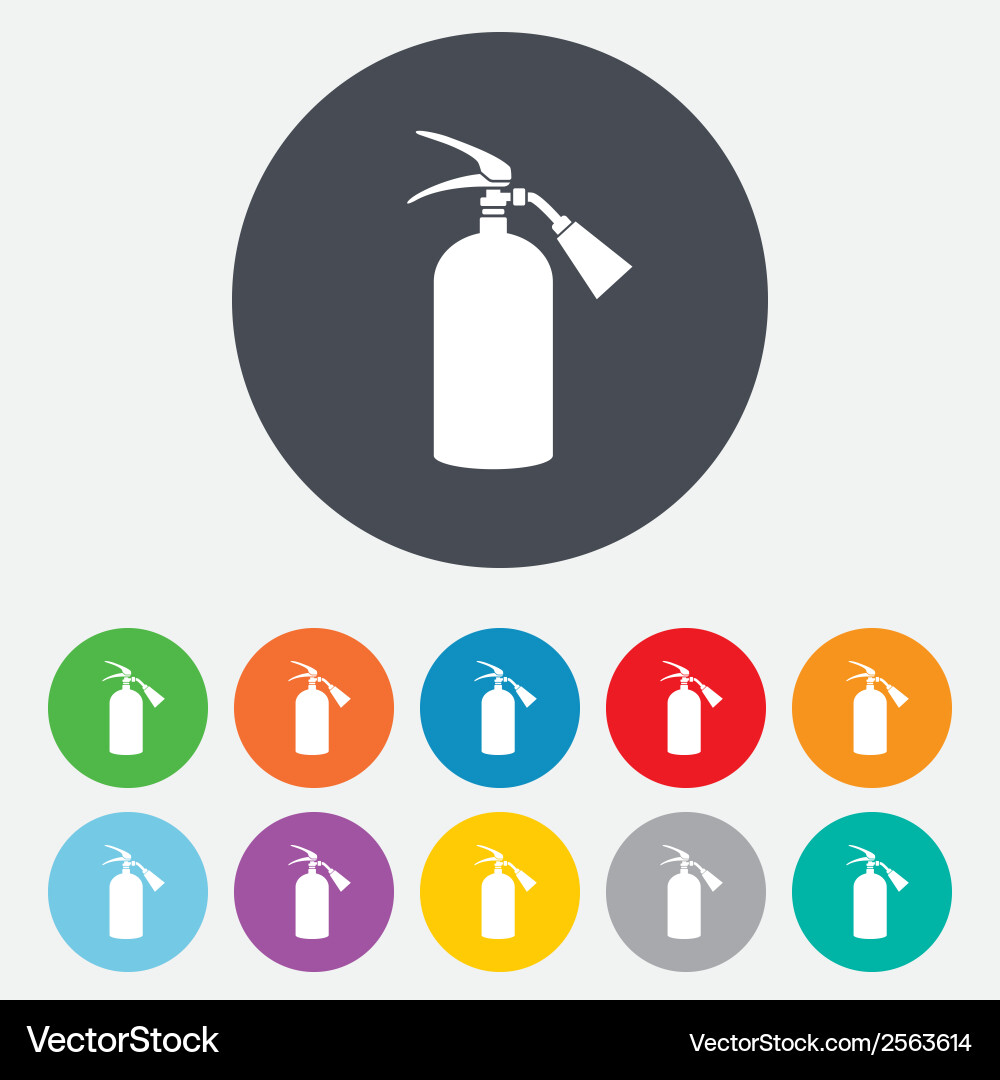 Fire extinguisher sign icon safety symbol Vector Image
