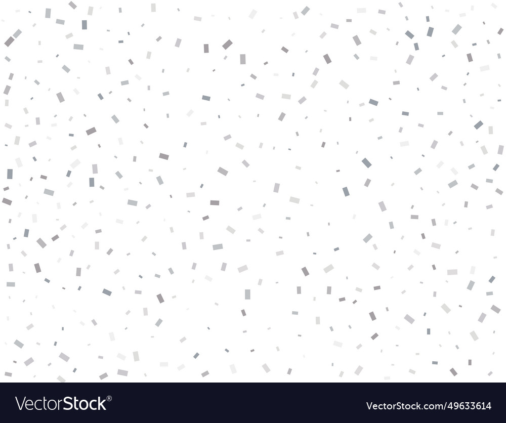 Luxury silver rectangular glitter confetti Vector Image