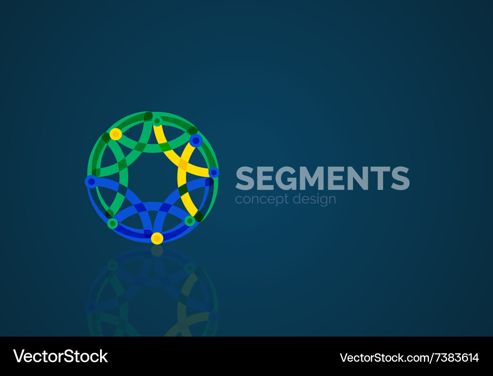 Outline minimal abstract geometric logo Royalty Free Vector