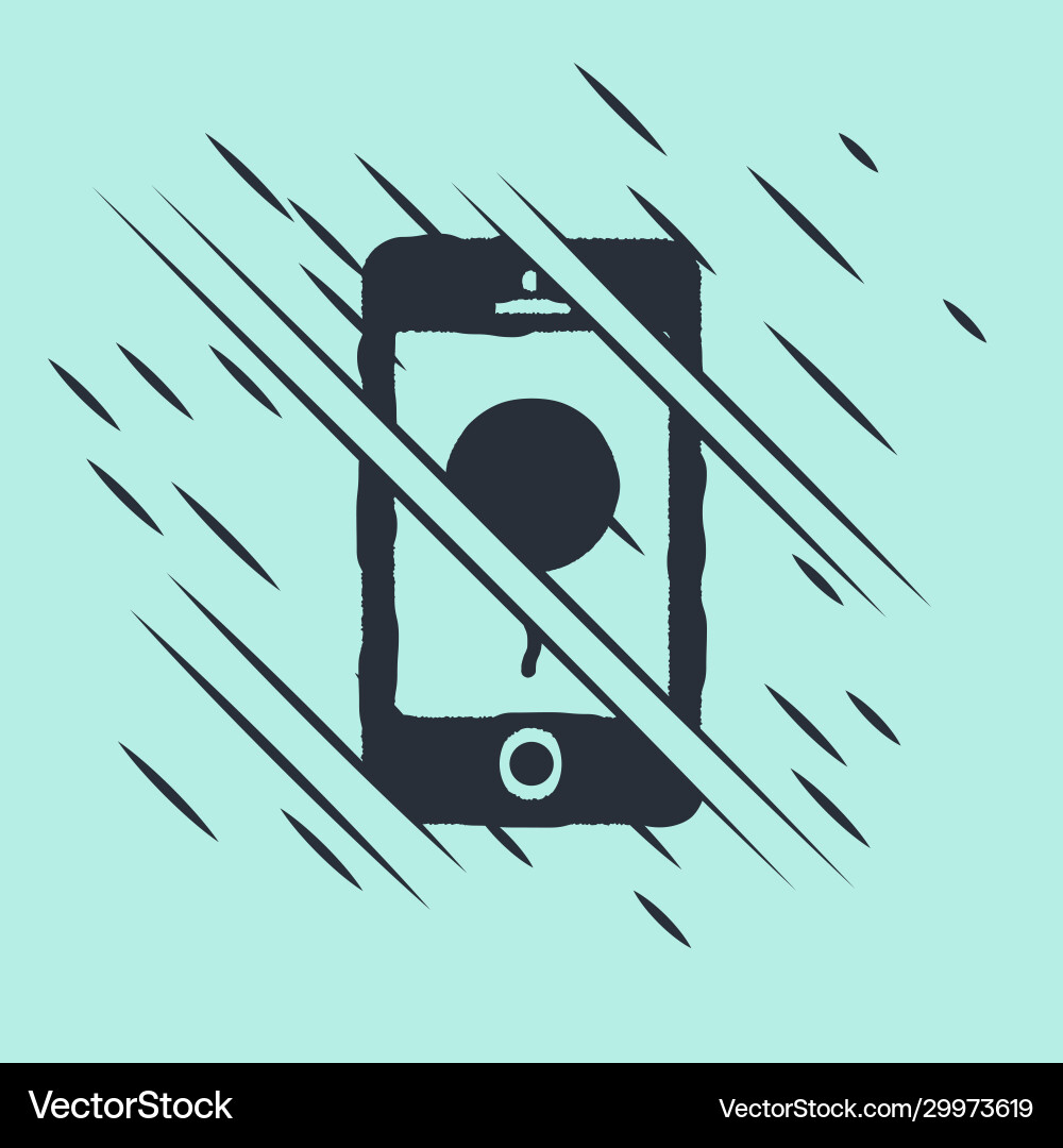 Black mobile phone with birthday message icon Vector Image