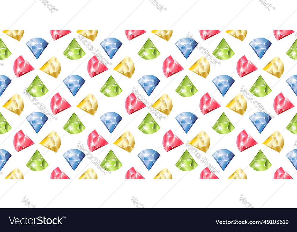 Gemstone pattern Royalty Free Vector Image - VectorStock