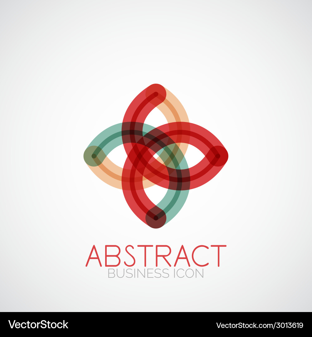 Symmetric abstract geometric shape Royalty Free Vector Image