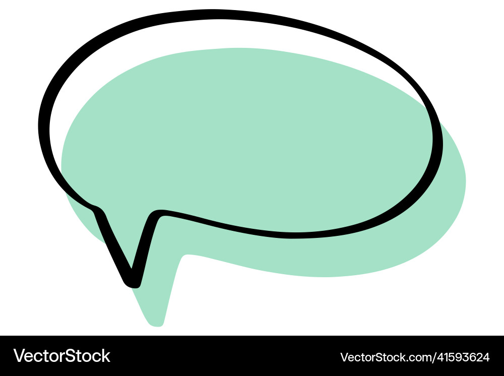 Blank speech bubble cartoon doodle Royalty Free Vector Image
