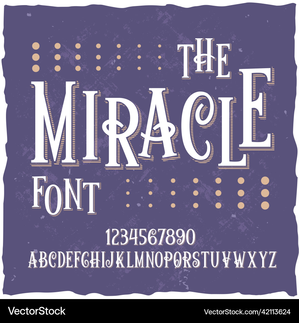 Good handcrafted font for any label design Vector Image