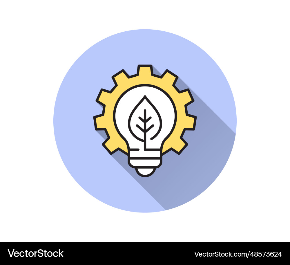 Renewable energy flat icon simple Royalty Free Vector Image