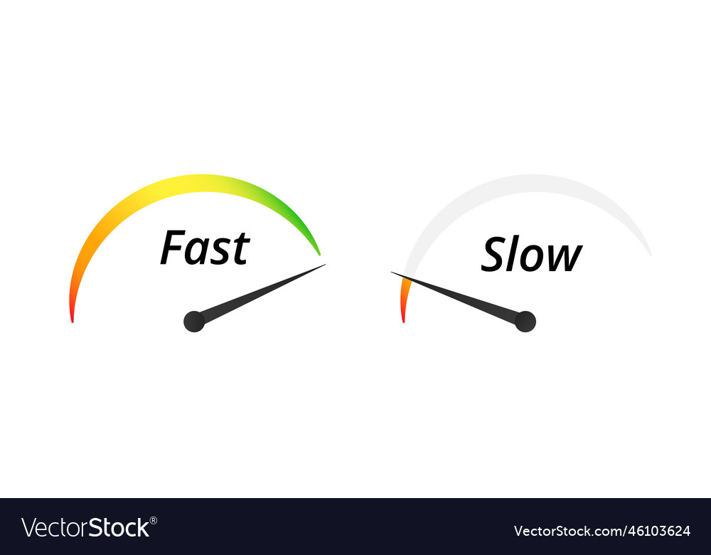Scale indicator fast and slow Royalty Free Vector Image