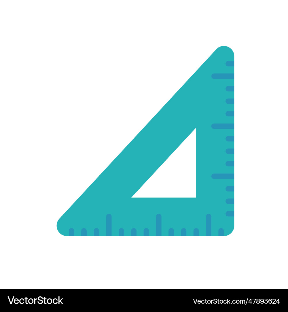 Triangular ruler child for learning Royalty Free Vector