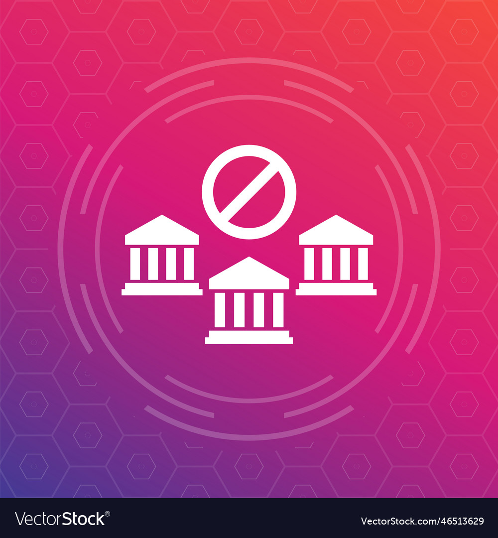 Bank sanctions icon design Royalty Free Vector Image Bank sanctions icon design Royalty Free Vector Image
