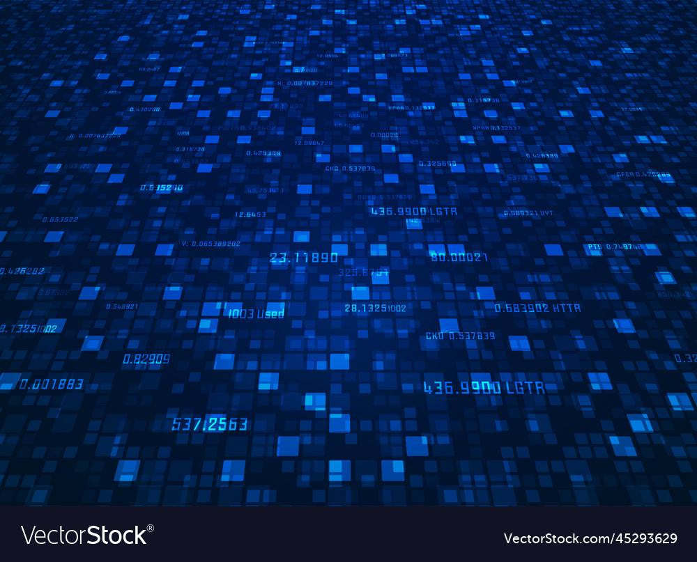 Concept of big data technology abstract Royalty Free Vector