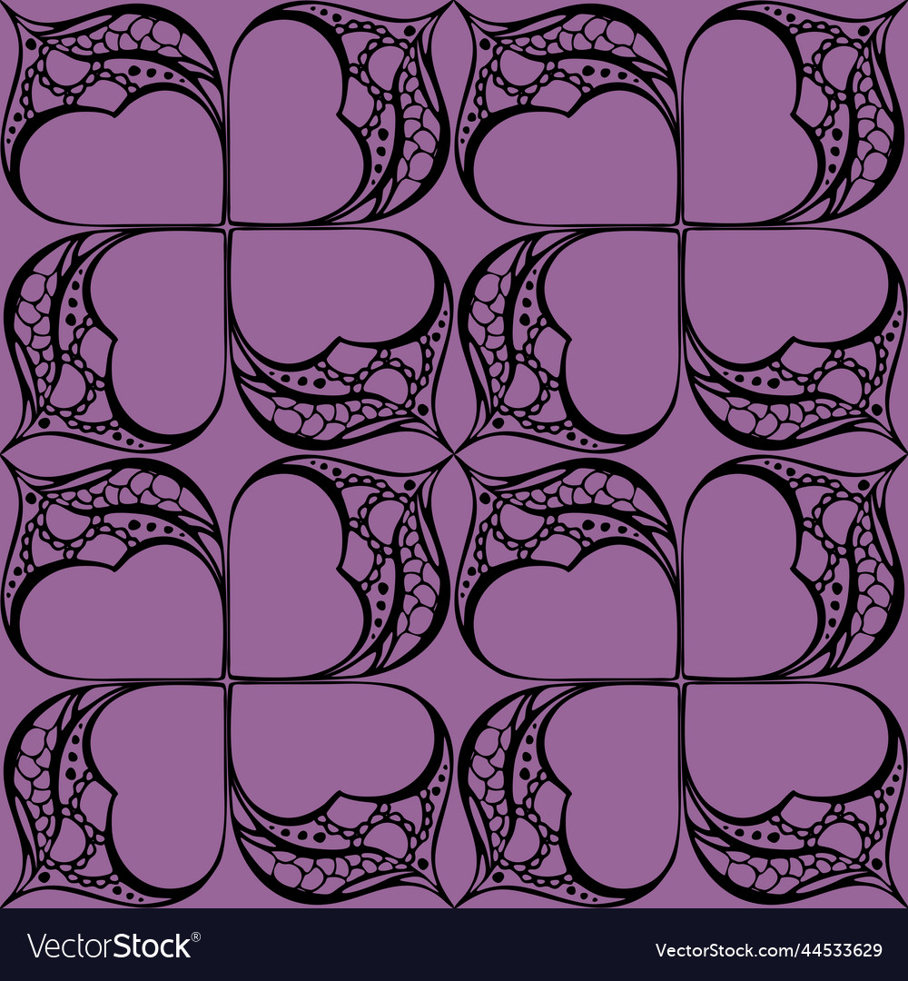 Seamless Graphic Abstract Tile Pattern Black Vector Image