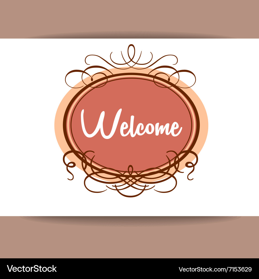 Welcome invitation template Royalty Free Vector Image