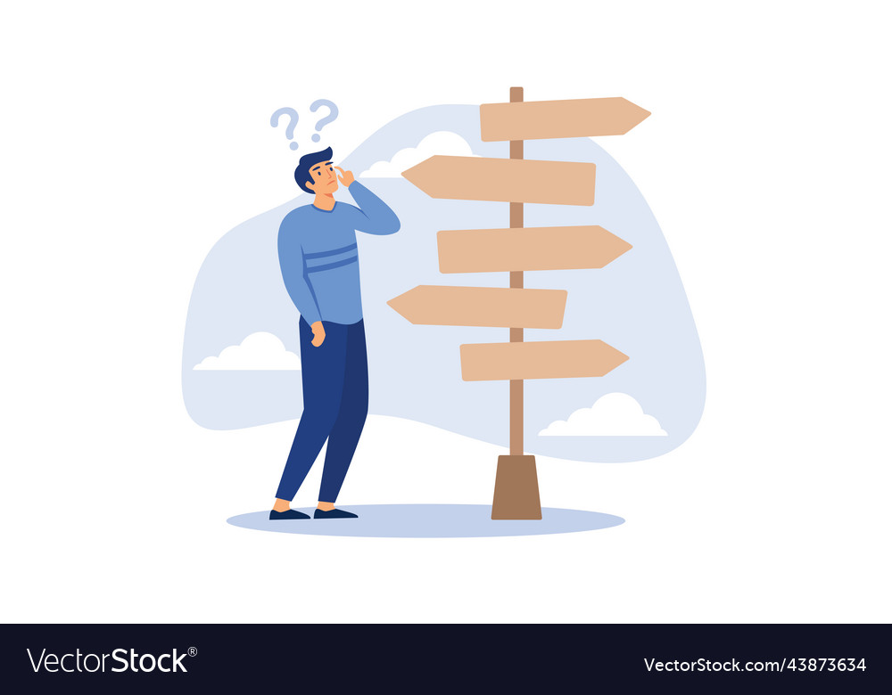 Business decision making career path work Vector Image