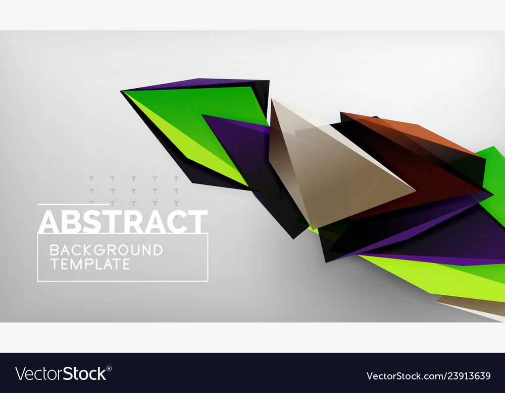 3d triangle geometric background design modern Vector Image