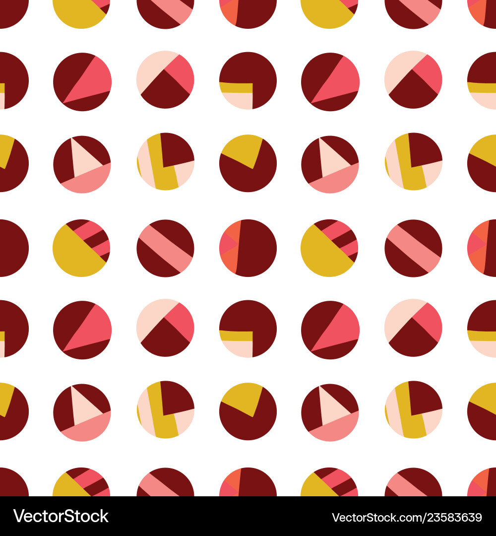 Circle dots collage seamless pattern Royalty Free Vector