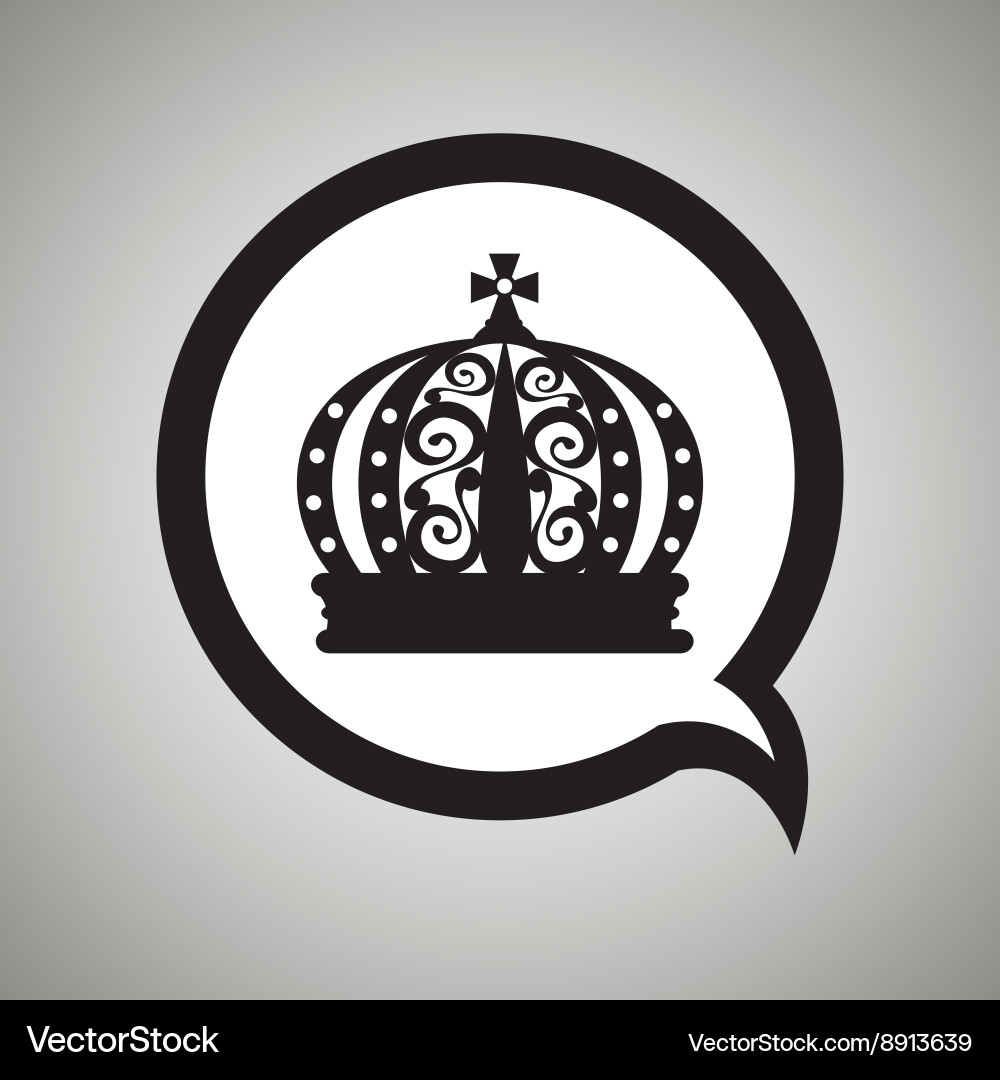 Crown isolated design Royalty Free Vector Image