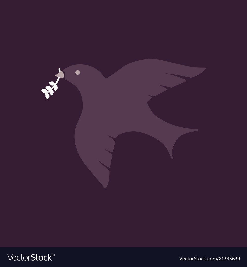 Dove peace icon flying bird peace concept Vector Image Dove peace icon flying bird peace concept Vector Image