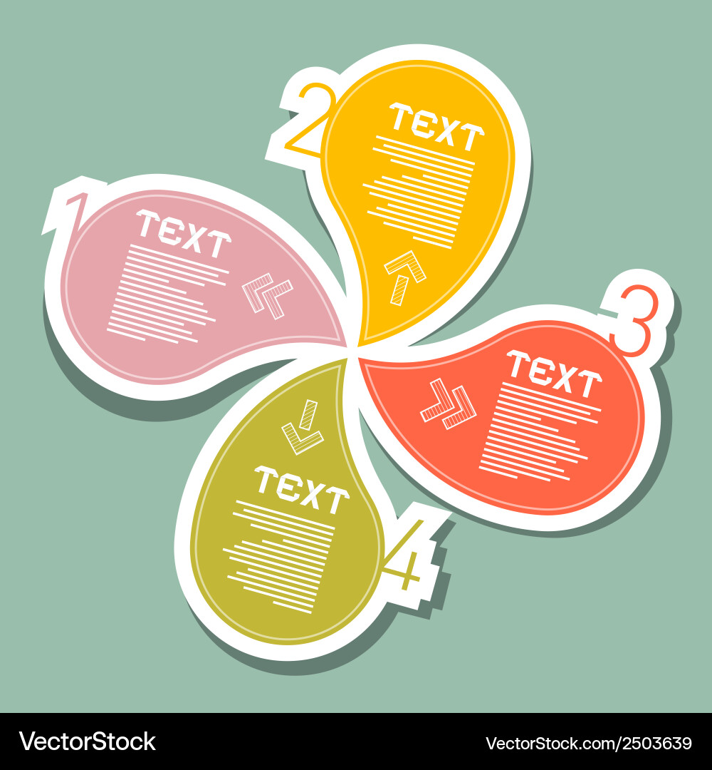 Paper infographics layout - template Royalty Free Vector
