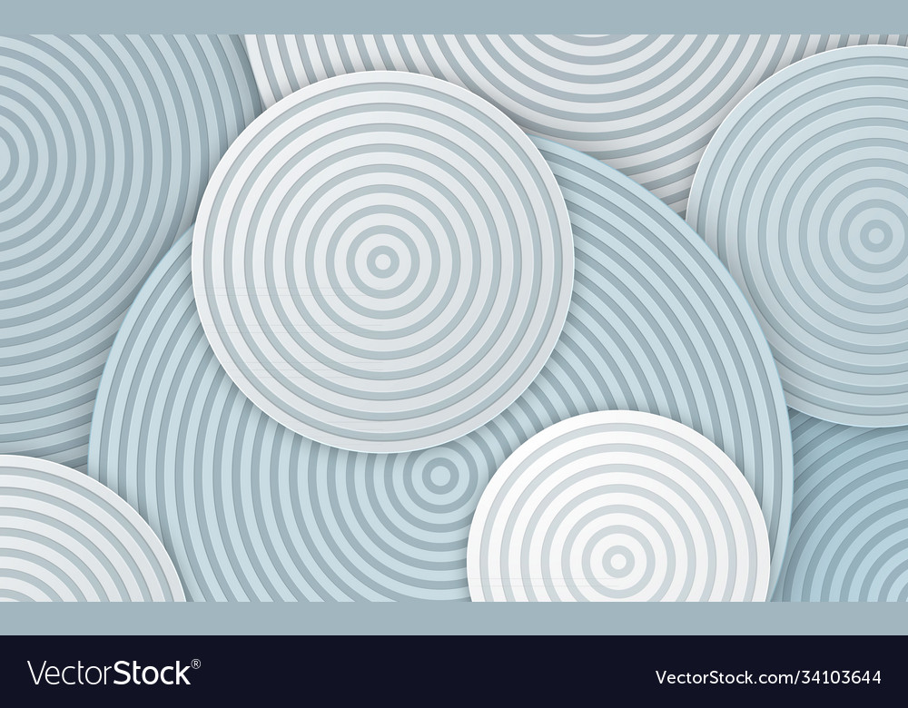 Abstract circle line on layers white Royalty Free Vector