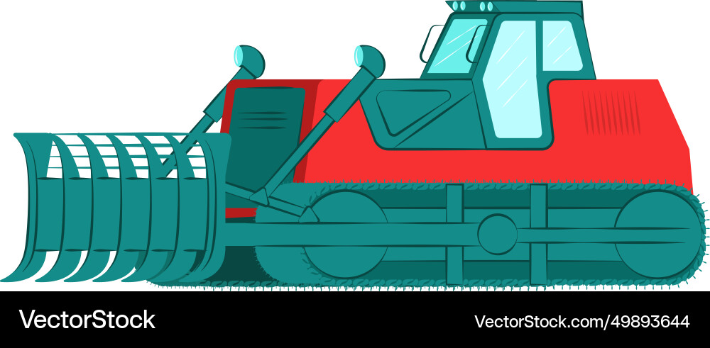 Excavator with bucket professional construction Vector Image