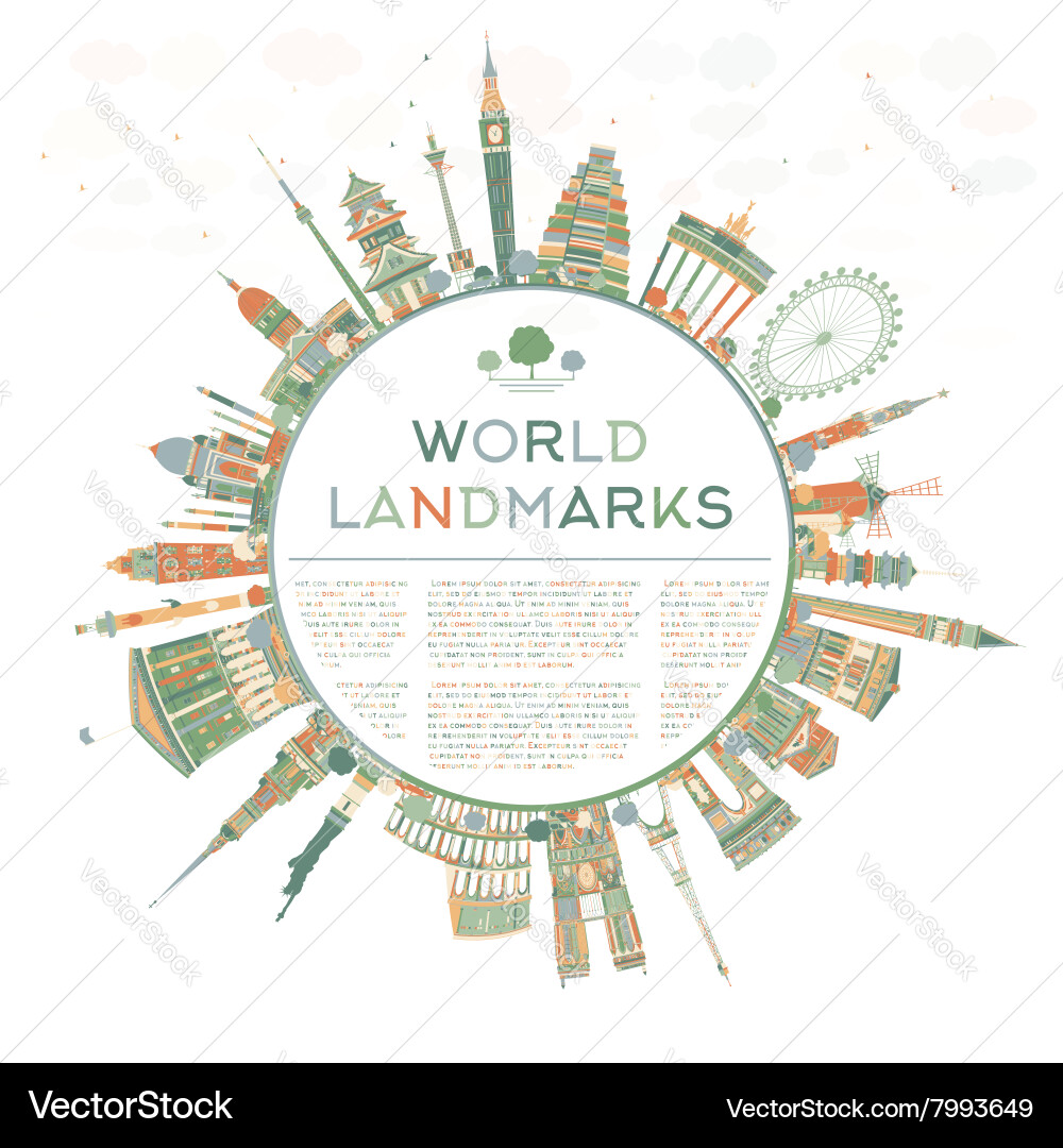Abstract travel concept around world Royalty Free Vector