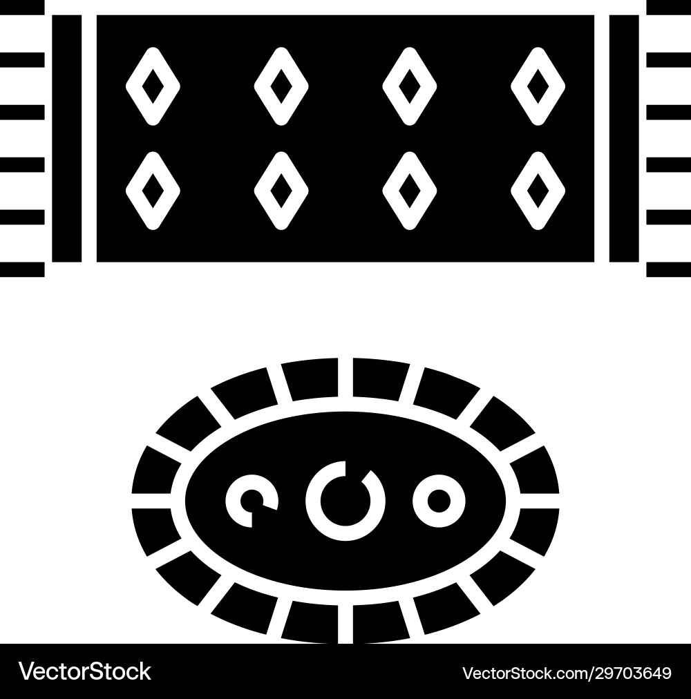Carpet black icon concept Royalty Free Vector Image