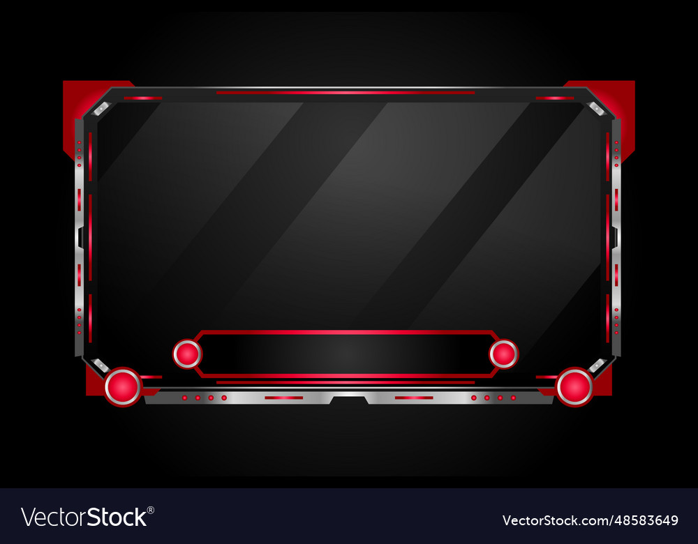 Game streaming interface element panel overlay Vector Image
