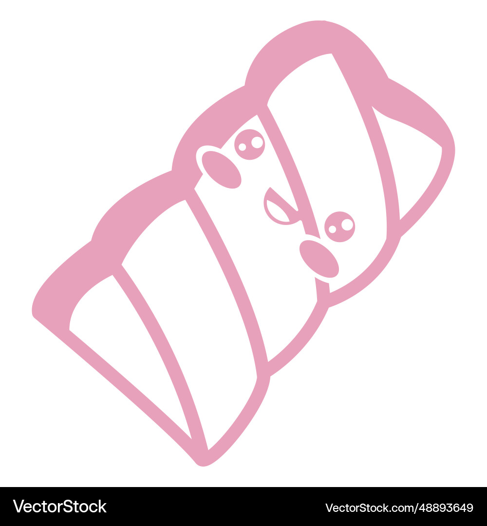 Kawaii marshmallow candy Royalty Free Vector Image