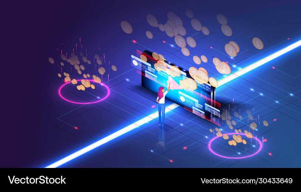 Media marketing concept monetization make money Vector Image