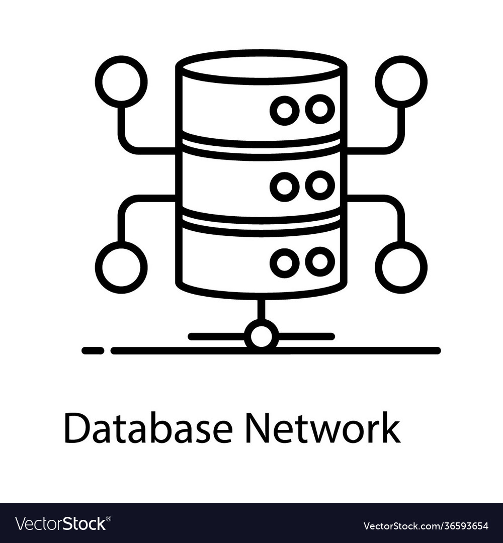 Database network Royalty Free Vector Image - VectorStock