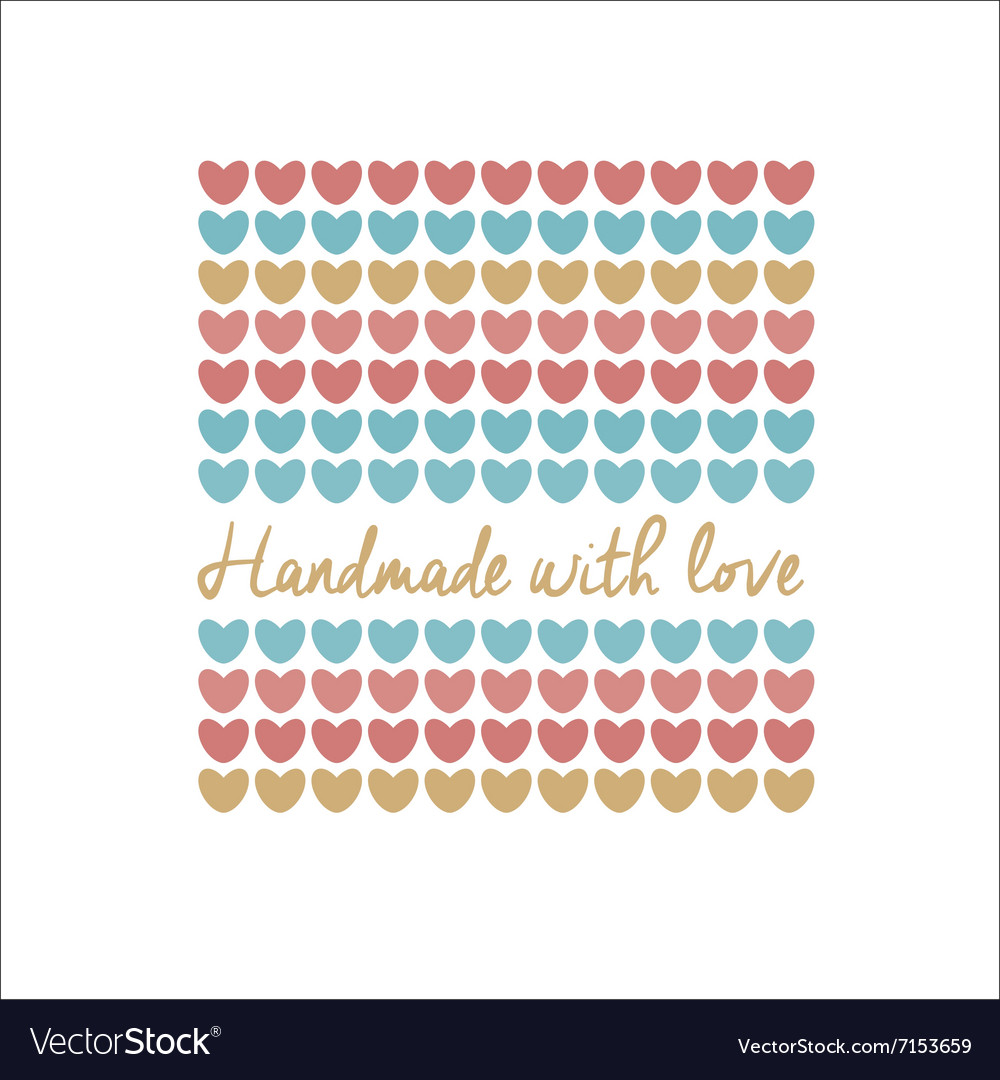 Logo handmade template Royalty Free Vector Image