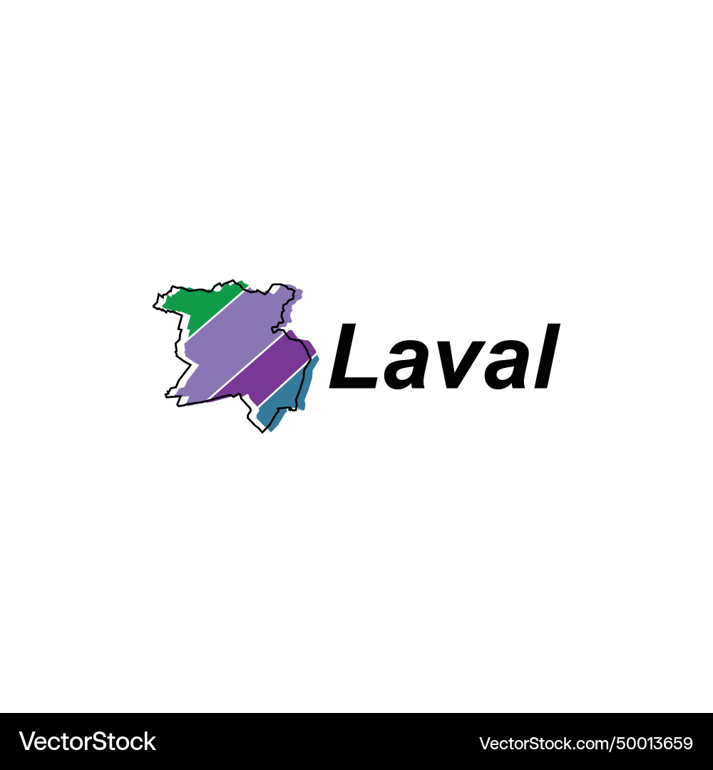 Map of laval design template national borders Vector Image